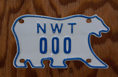 NWT Northwest Territories Canada MOTORCYCLE Sample License Plate ...