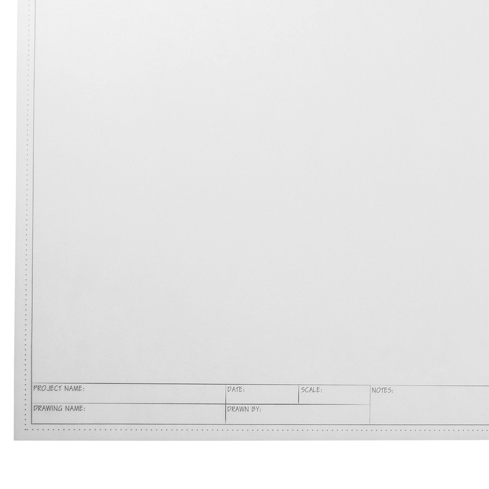 20 Sheets Architectural Vellum Paper with Engineer Title Block, 11x17 ...