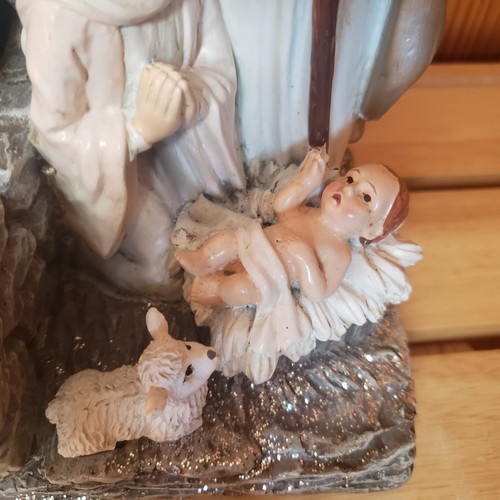 Nativity Water Fountain Cracker Barrel Resin Bethlehem Christian Serene ...