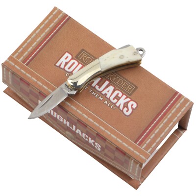 Rough Ryder Mini Lockback Folding Pocket Knife White Bone RR2458 | eBay
