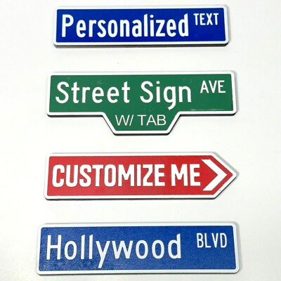 Personalized Street Road Sign Custom Name Text Diff Sizes Shapes GREAT ...