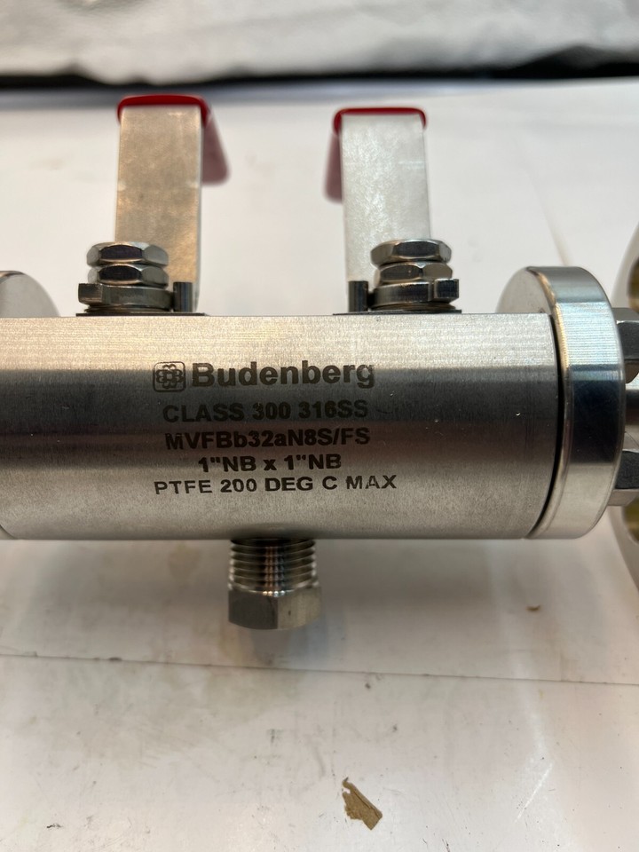Budenberg MVF 1"NB x 1"NB Flanged Double Block Bleed Ball Valve ...