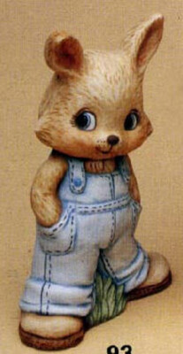 Ceramic Bisque~~Ready to Paint ~~ Easter Bunny with Overall Pants | eBay