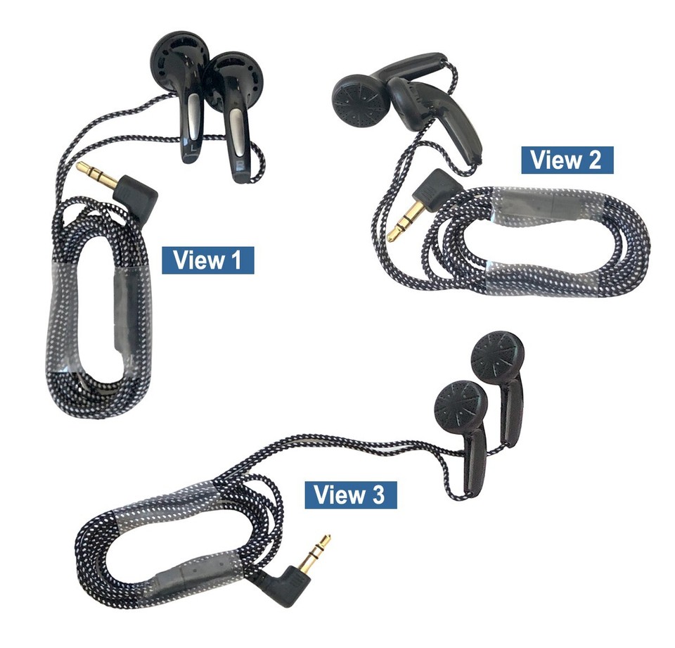 Pack Of 5 Premium Stereo Earbuds With Tangle-Free Cords | eBay