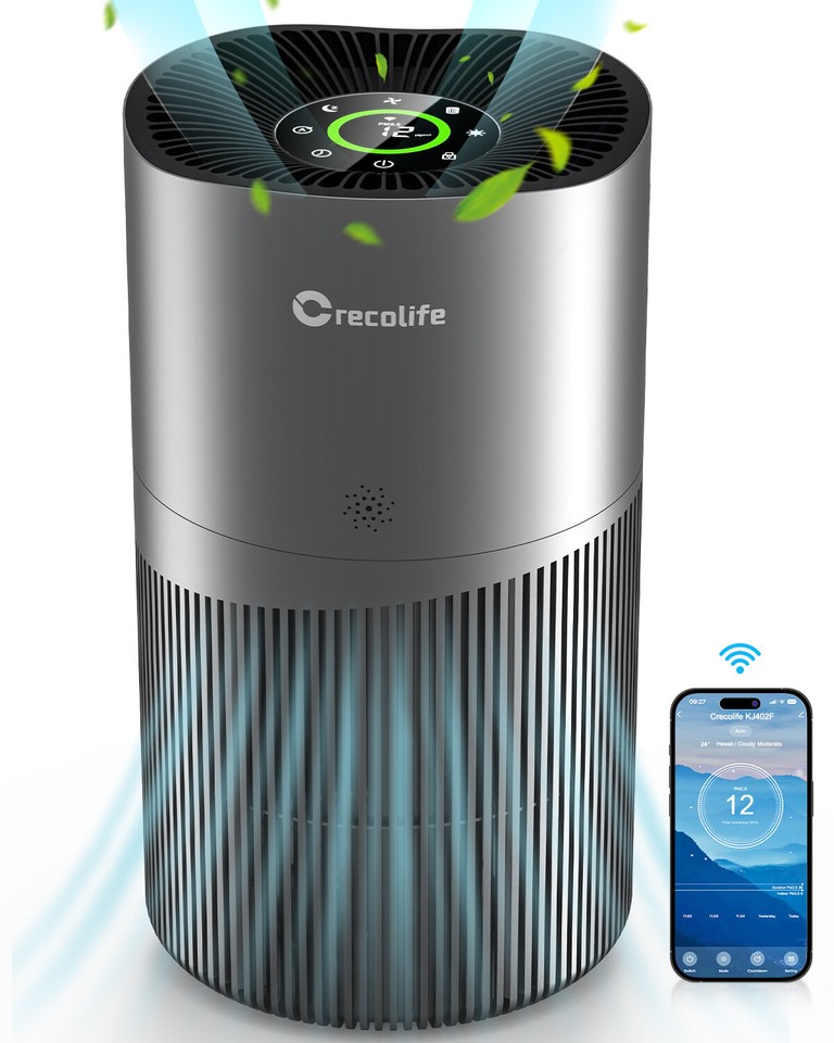 2x Smart WiFi Air Purifier Auto Mode Sensor for Home Large Room up to ...