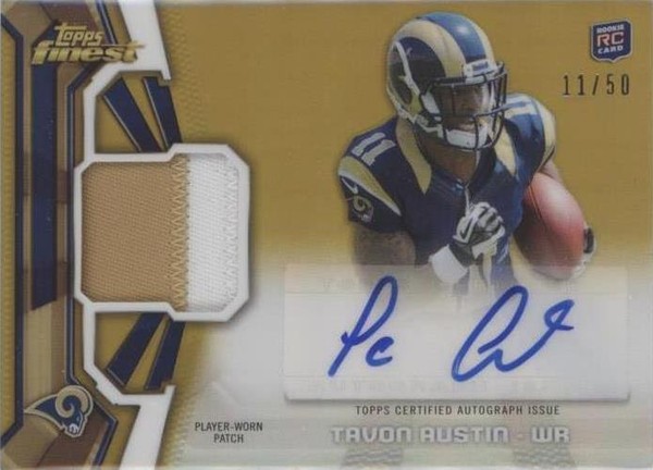 2013 Topps Finest - Rookie Autograph Patch Gold Refractor #RAP-TA Tavon ...