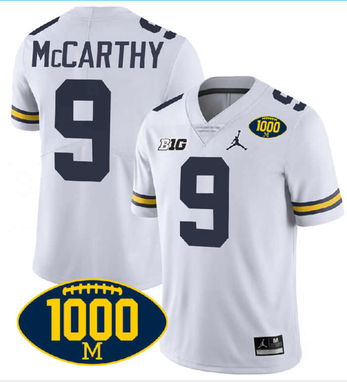 Custom Michigan Wolverines White Football Jersey, 1000 Patch,Stitched ...