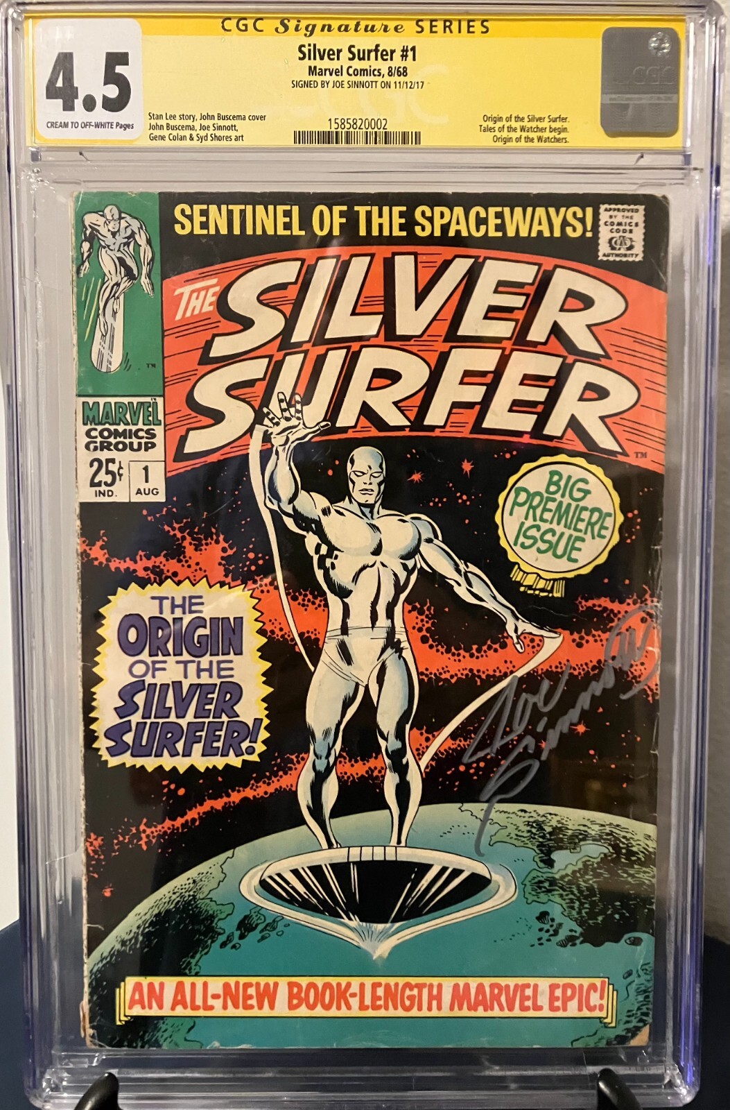The Silver Surfer #1 (1968) CGC SS 4.5 Signed by Joe Sinnott | eBay