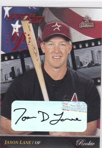 2002 DONRUSS JASON LANE STUDIO CERTIFIED AUTO AUTOGRAPH CARD #232 /200 Astros | eBay