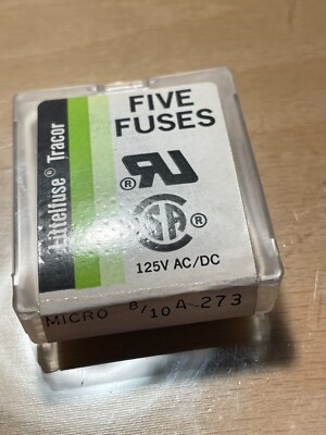 Box of Five Littelfuse Subminiature Fuse 800mA / .8A 125V. | eBay