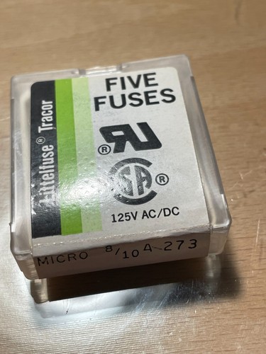 Box of Five Littelfuse Subminiature Fuse 800mA / .8A 125V. | eBay