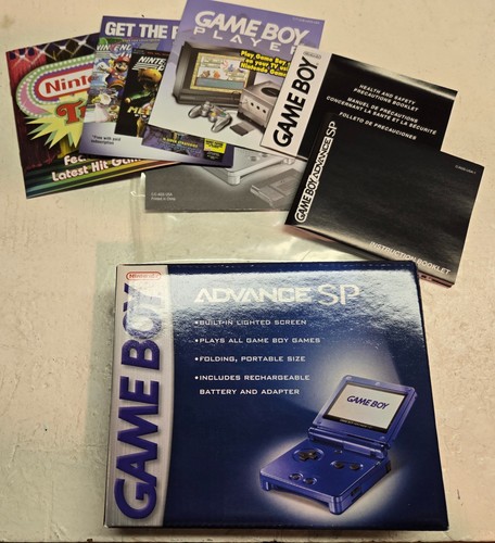 Nintendo Gameboy Advance SP Blue Box and Manuals/Inserts ONLY | eBay
