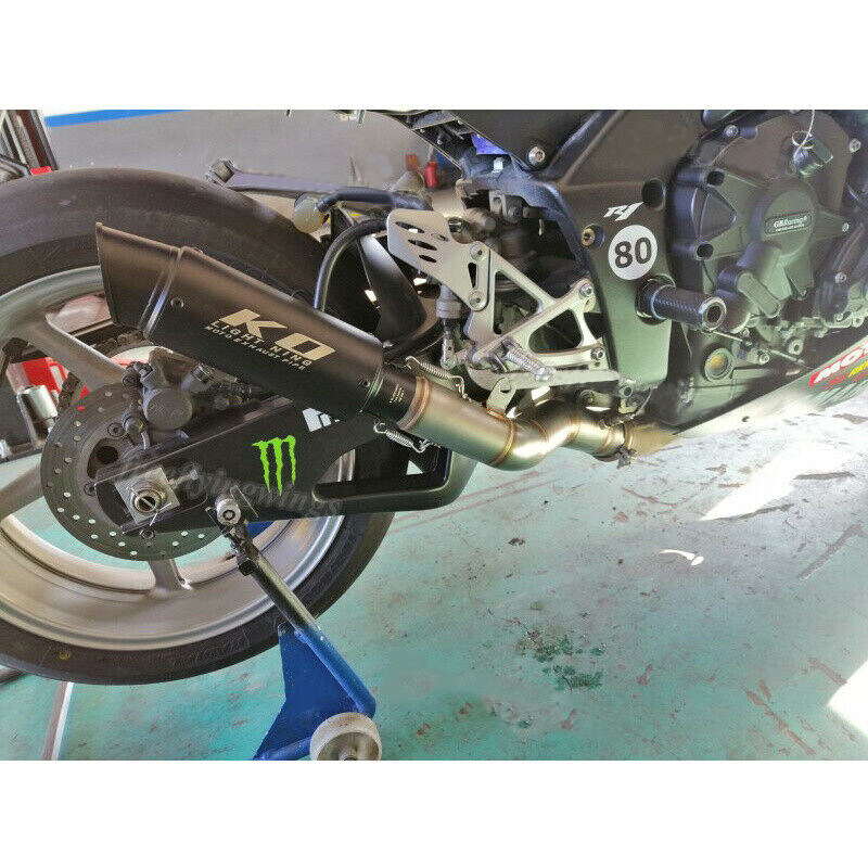 YZF-R1 Motorcycle Exhaust System Tip Muffler Mid Link Pipe For Yamaha ...