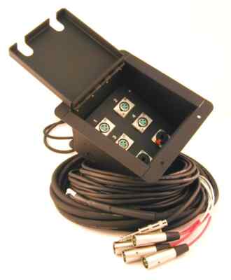 30ft Custom Floor Pocket Audio Patch PowerCon,RJ45,Speakon, XLR,1/4 ...