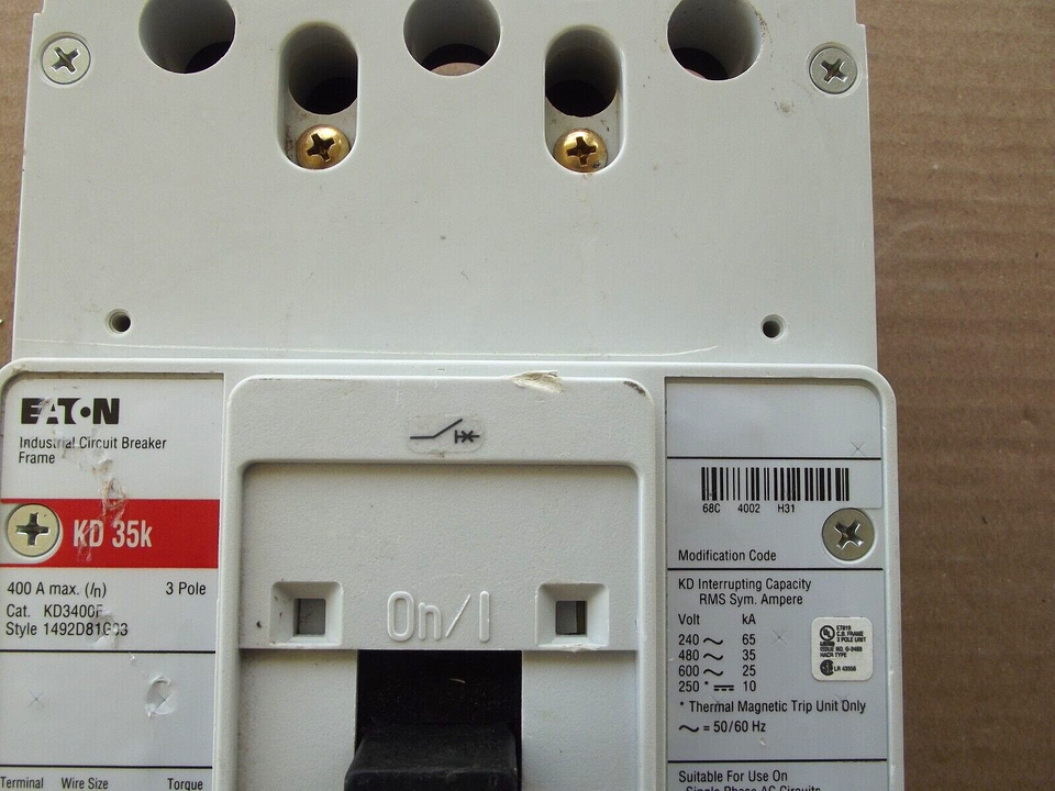 EATON KD3400F circuit breaker 2 | eBay