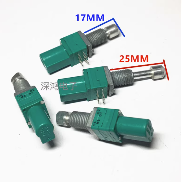 1PCS ALPS RK097122T017 Locking shaft duplex Potentiometer A10K 25mm ...