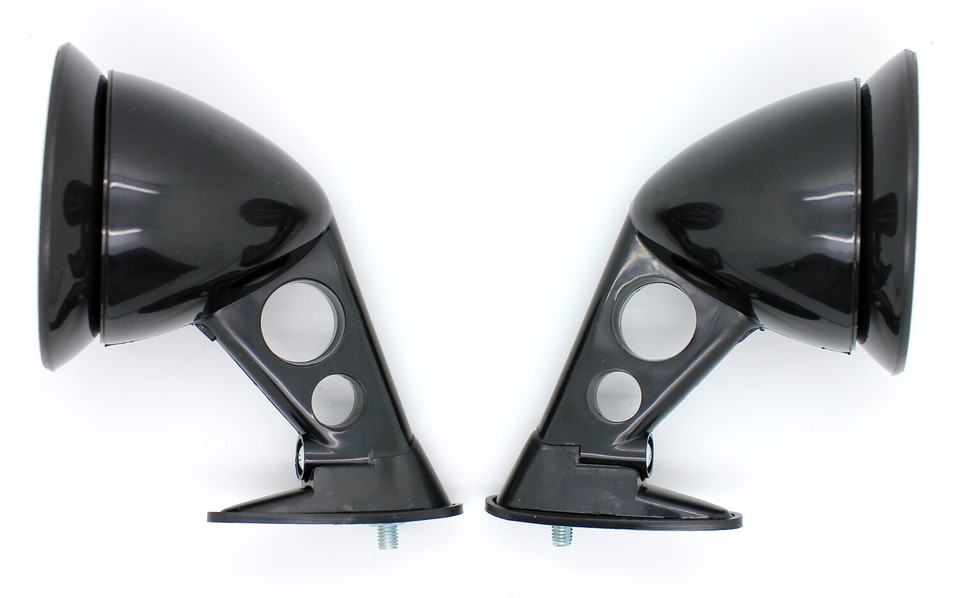 New Black Front Fender Mount Side View Mirror Set JDM Racing-Style ...