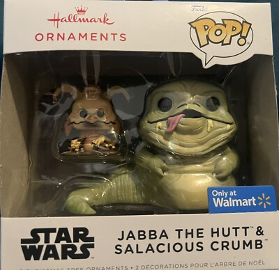 HALLMARK FUNKO POP STAR WARS JABBA THE HUTT & SALACIOUS CRUMB ORNAMENT ...