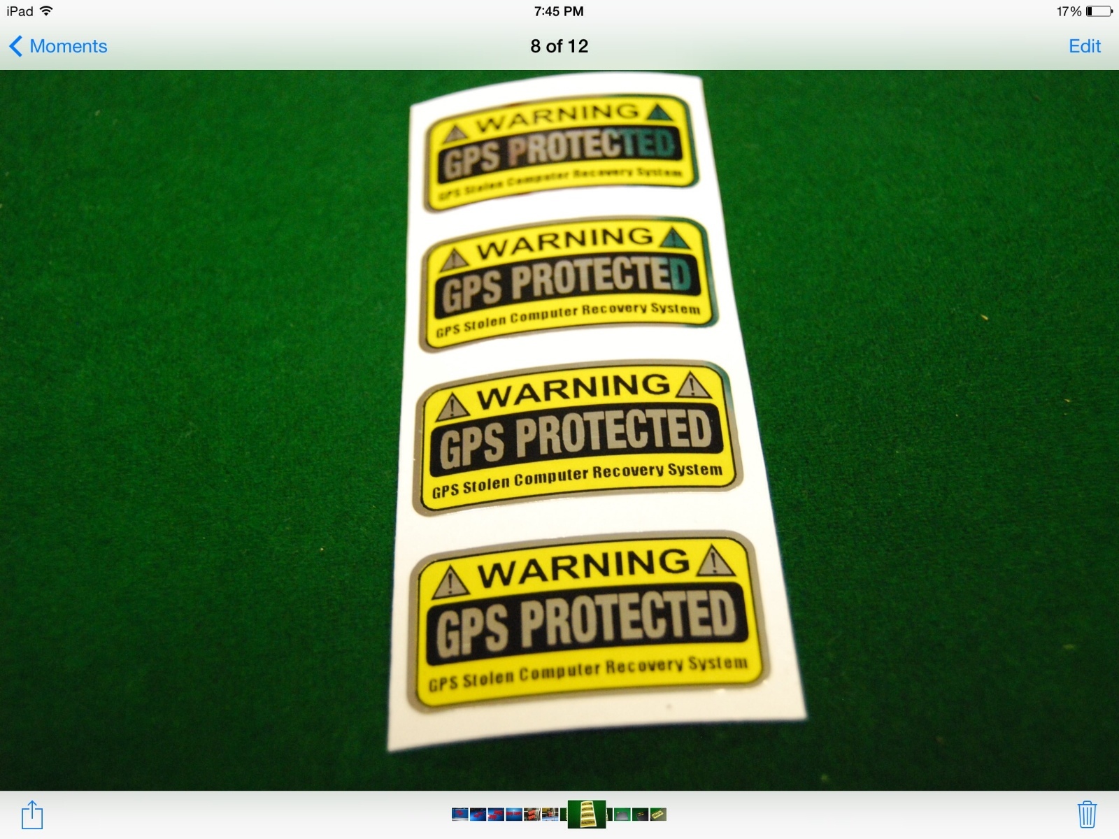 4x GPS TRACKING DEVICE STICKERS DECALS (AWESOME FOR COMPUTERS AND IPADS ...