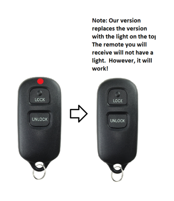 2x Replacement KEYLESS ENTRY REMOTE KEY 3 Button for TOYOTA RS3200 ...