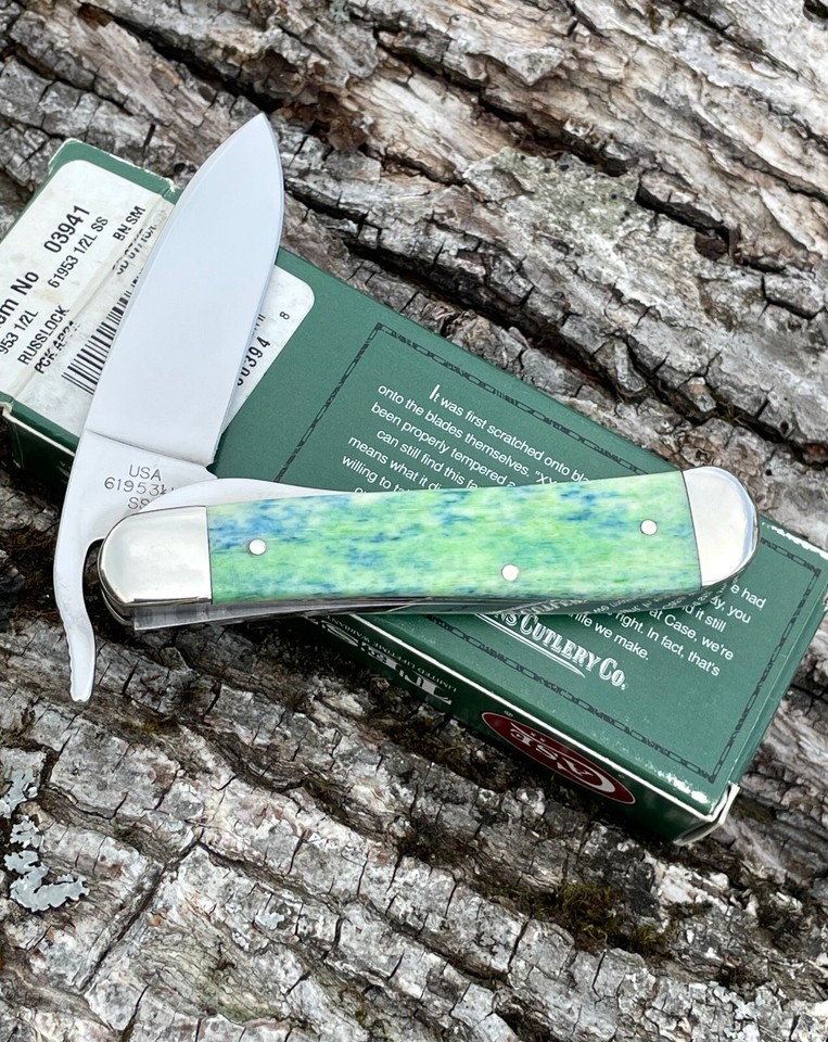 CASE XX ** SFO 2003 BLUE/GREEN PEACOCK APPALOOSA DROP POINT RUSSLOCK ...