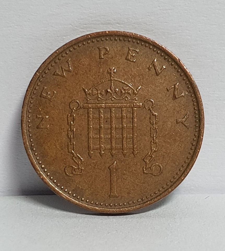 1 New Penny 1971, ELIZABETH II D G REG F D 1971 Rare, Bronze World Coin ...