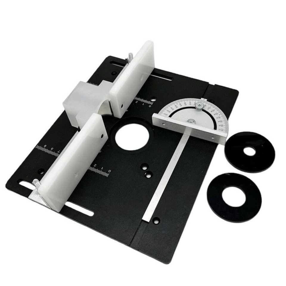 Aluminum Router Table Insert Plate W/ Miter Gauge Guide Bracket ...