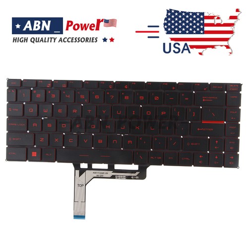 For MSI GF63 8RC GF63 8RD GF63 Thin 9SC MS-16R1 MS-16R4 Keyboard Red ...
