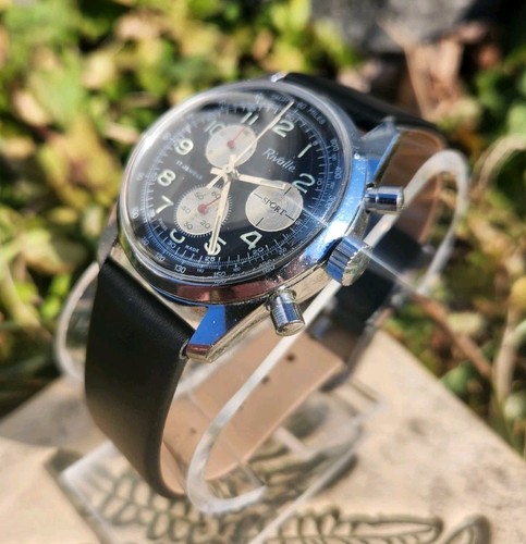 Vtg Rivalle Sport Chronograph Men's 36mm Watch 17J EB 8420-74 ...