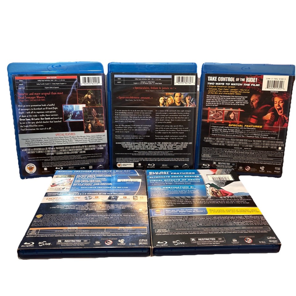 Final Destination 1-5 Blu-Ray Collection 4 & 5 have DVD & Digitals ...
