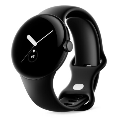 Google Pixel Watch Matte Black Stainless Steel with Obsidian Active ...