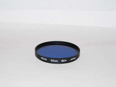 Used Hoya 80A Light Blue 55mm Lens Filter Made in Japan O33113 | eBay