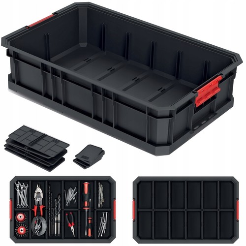Storage Tool Box Platform Wheels Large Toolbox Mobile Tray Compartment ...
