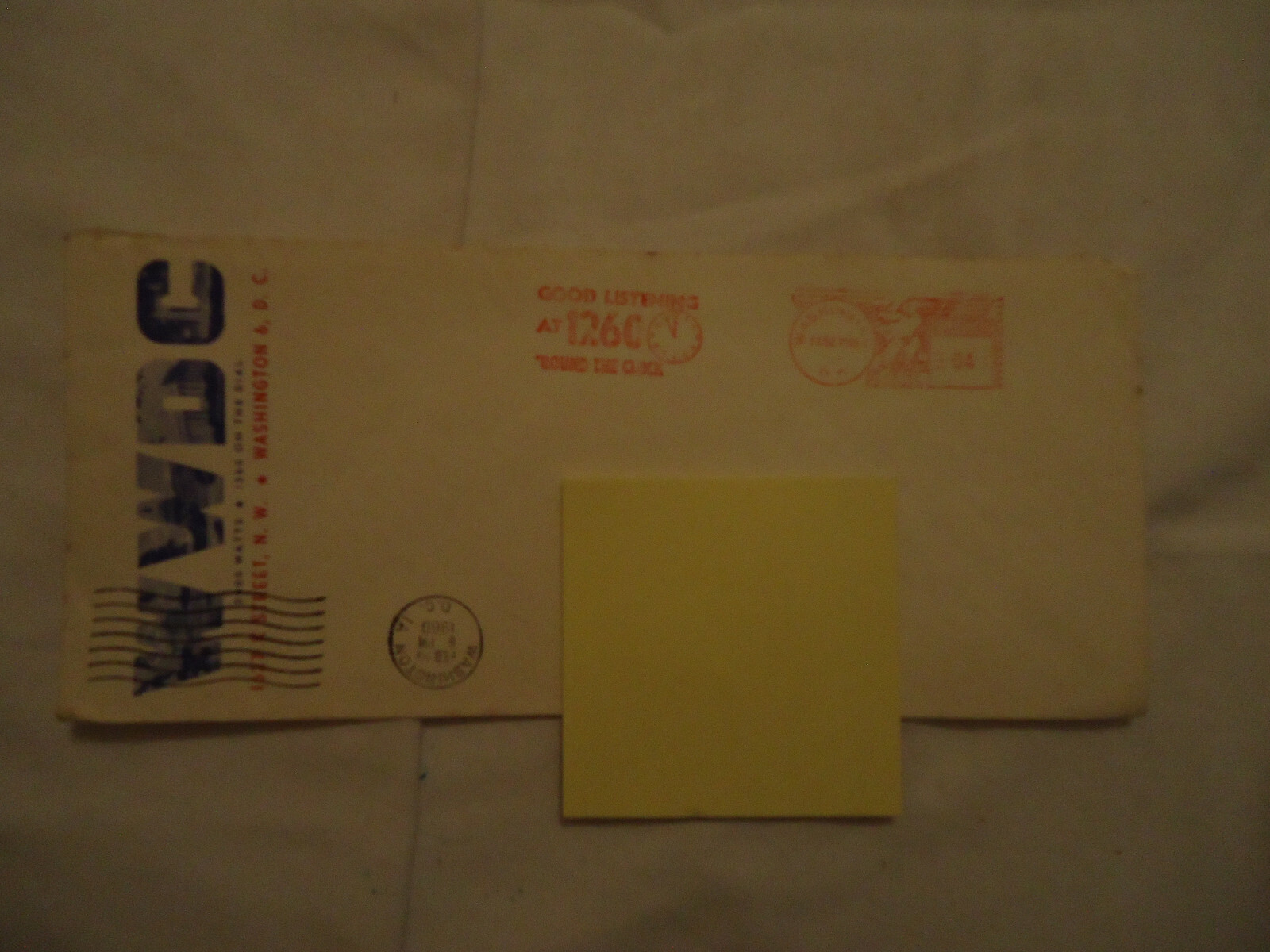 WWDC Radio 1260AM WASHINGTON DC envelope 1960 | eBay