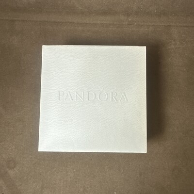 Pandora EMPTY Box ONLY Charm Bracelet White Black Velvet Square | eBay