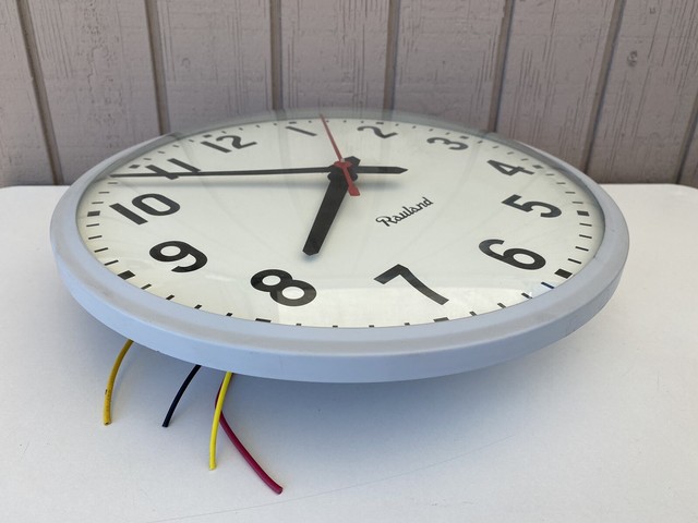 Rauland 13" Vintage Industrial Wall School Clock Model #2463 for sale ...