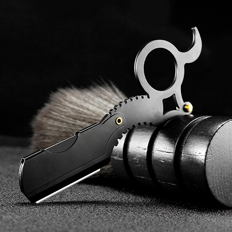 Straight Edge Barber Razor Haircut Beard Eyebrow Shaving Manual ...