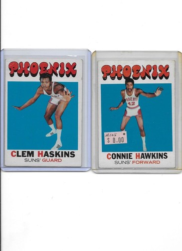 1971-72 TOPPS #105 CONNIE HAWKINS EX+ & #96 CLEM HASKINS VG | eBay