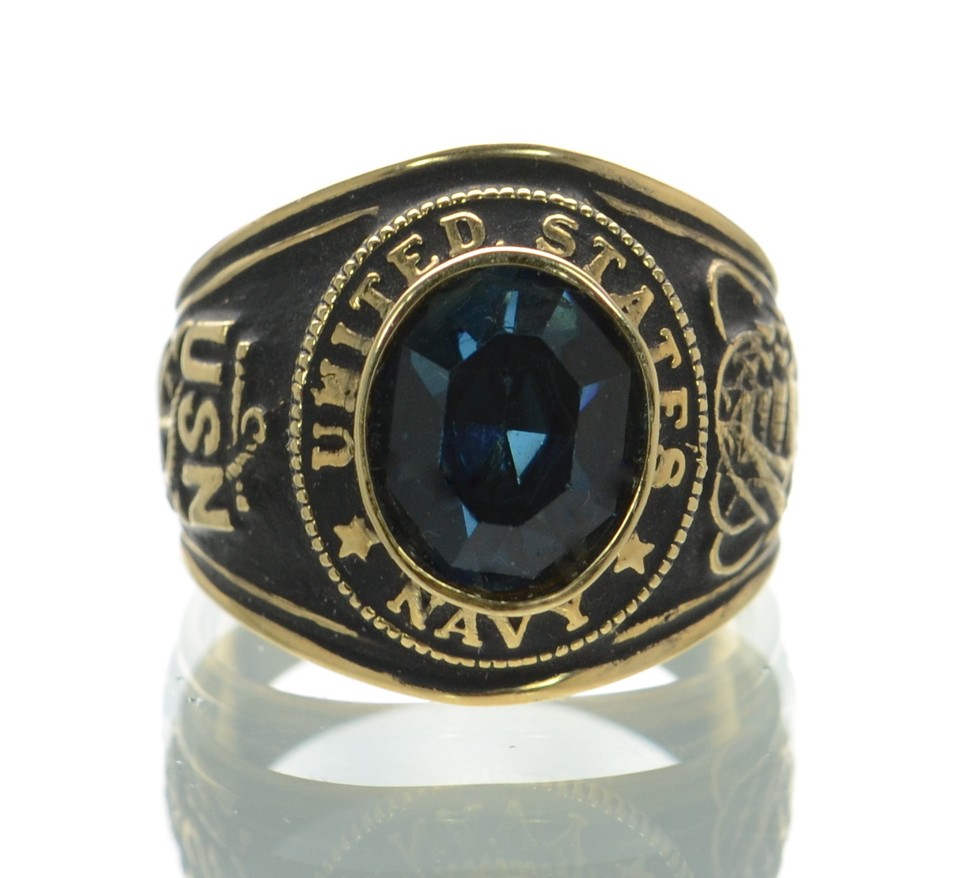 Made in USA Men's US Navy Gold Plated Military Size-11 ' | eBay