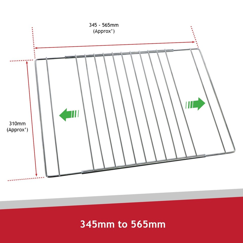 2 x UNIVERSAL Adjustable Extendable FRIDGE FREEZER SHELF Shelves 345 ...