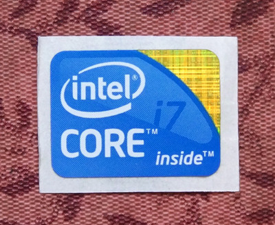 Intel Core i7 Inside Sticker 15.5 x 21mm Nehalem 1st Gen Case Badge For ...