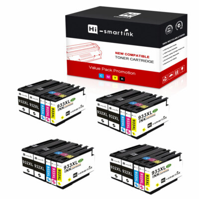 4-20PK 932 XL 933 XL Ink Cartridges for HP Officejet 6100 6600 6700 ...