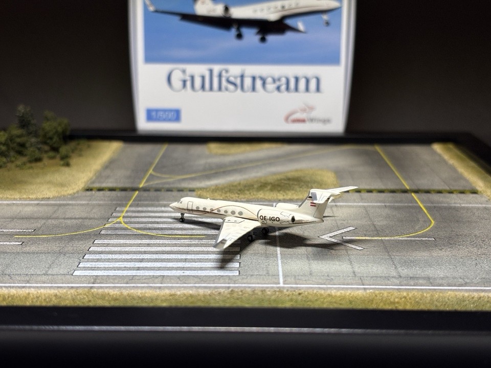 Gulfstream G550 OE-IGO 1:500 Custom wie Herpa Wings + Verpackung | eBay.de