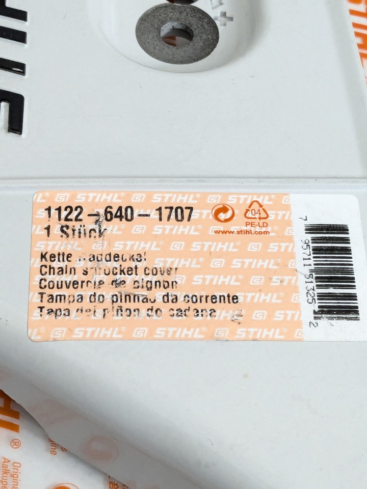 NOS OEM STIHL 1122 640 1707 Chain Sprocket Bar Cover MS640 MS650 MS660 ...