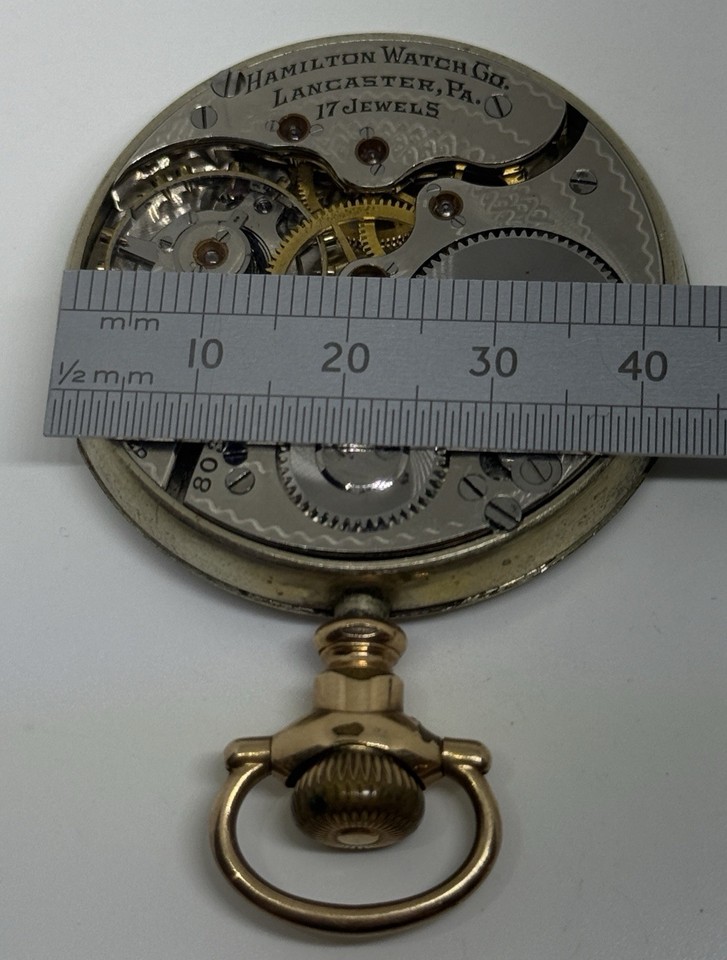 Hamilton Pocket Watch Movement 17 Jewels 16s 1911 Does Not Run/Parts or ...