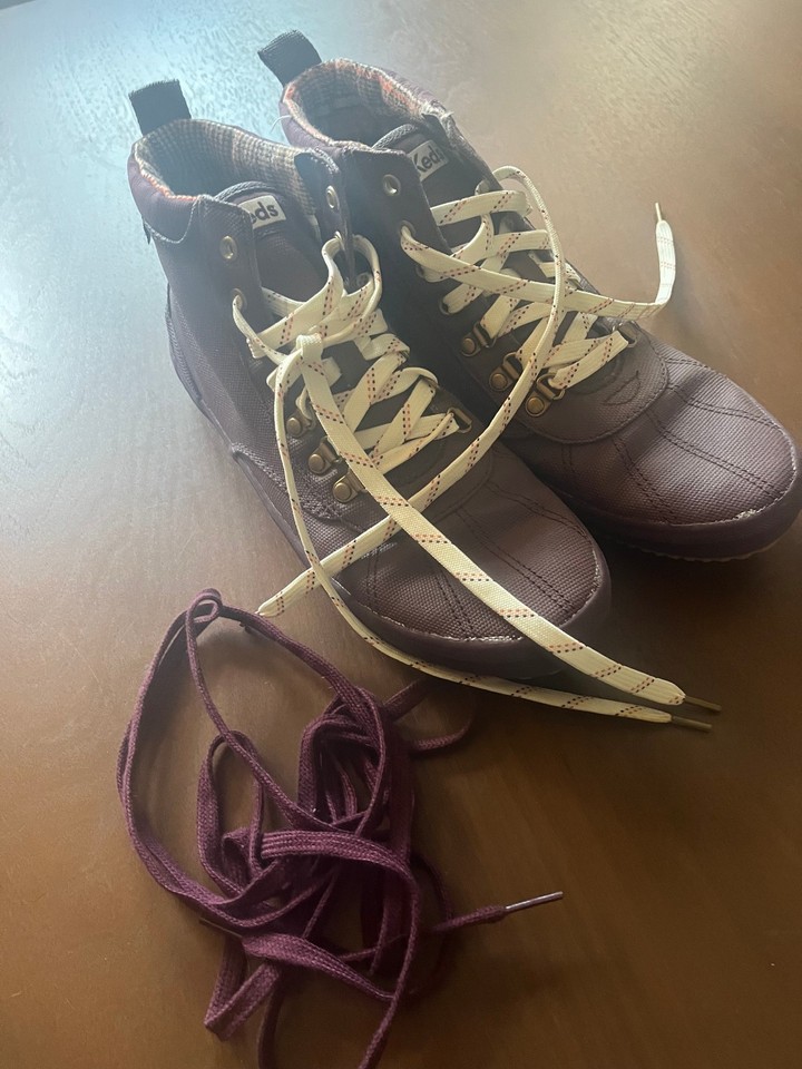 Keds Scout Ankle Boots Water Resistant Maroon Canvas High Top Size 9.5M ...