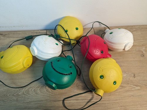Vtg Rare Noma String Lights Smiley Face Blow Mold Hippie Party Patio ...