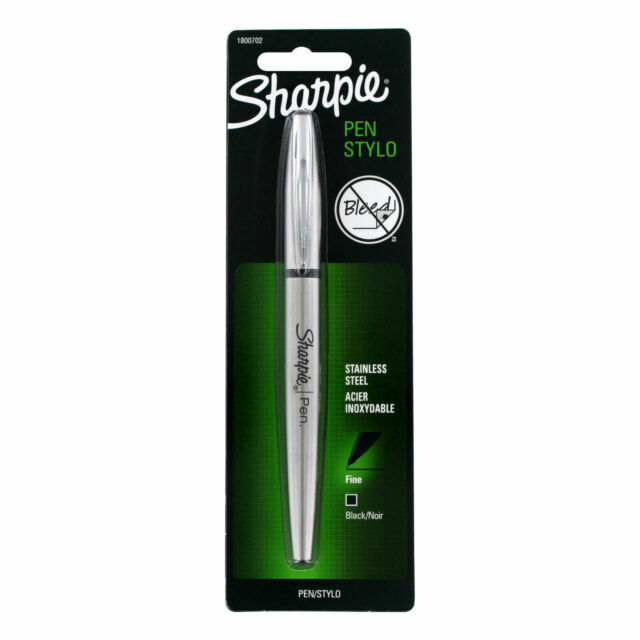 Sharpie 1800702 Black Fine Point Stainless Steel Grip Pen Pk6 for sale ...