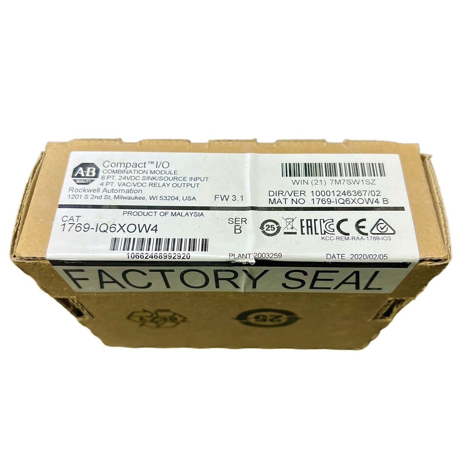 New AB 1769-IQ6XOW4 Compact I/O 24VDC Input Relay Output Module ...