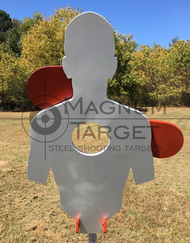 AR500 Combatant Steel Hostage Reactive IDPA Shooting Target 3/8 16x30 ...